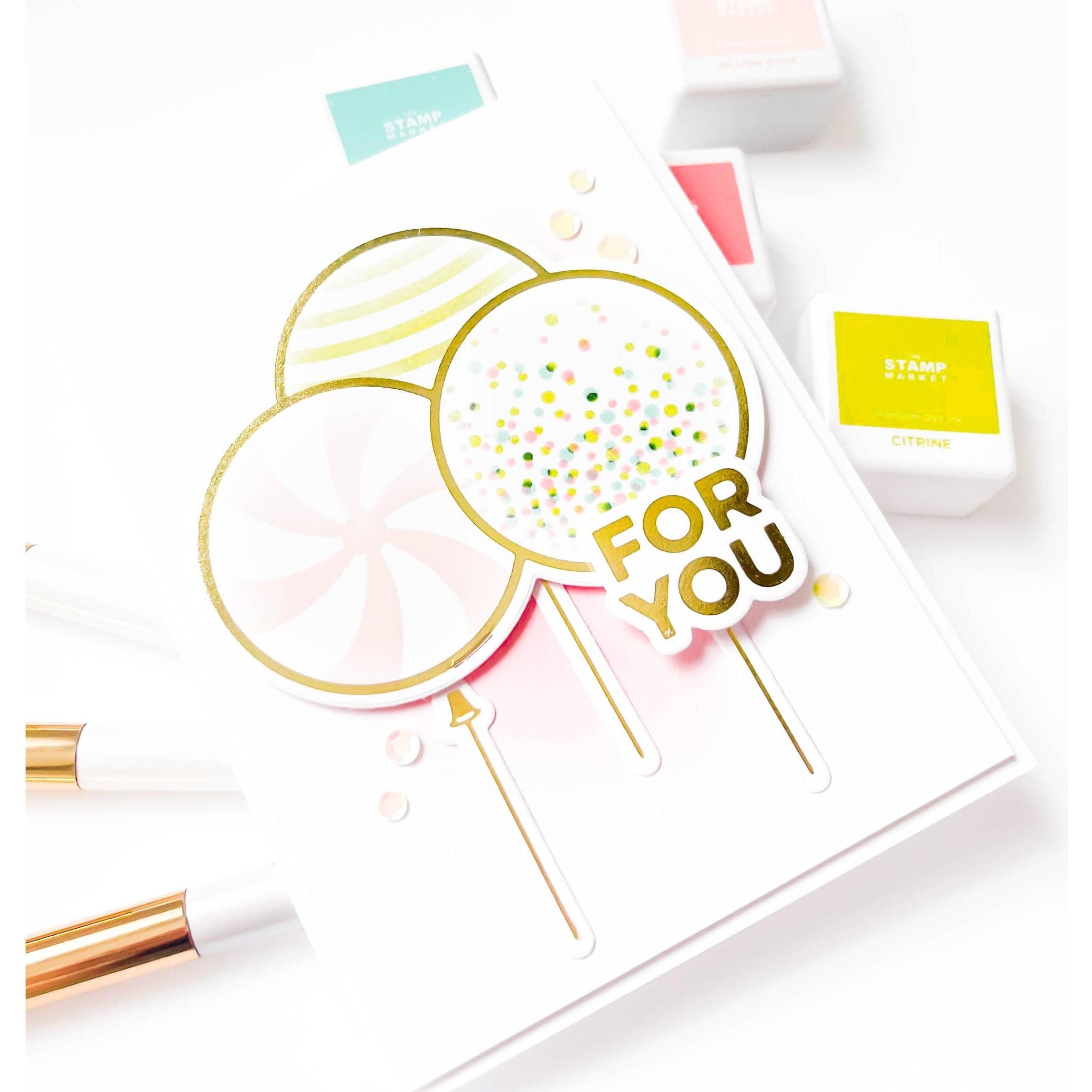 Party Balloons Bouquet Glimmer Hot Foil Plate & Die Set from the It’s ...