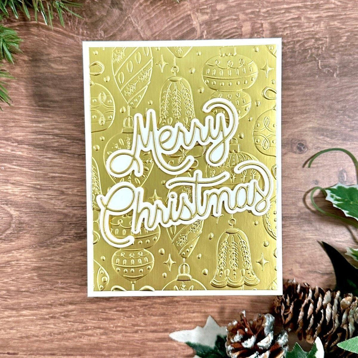 Vintage Ornaments 3D Embossing Folder from the Classic Christmas ...
