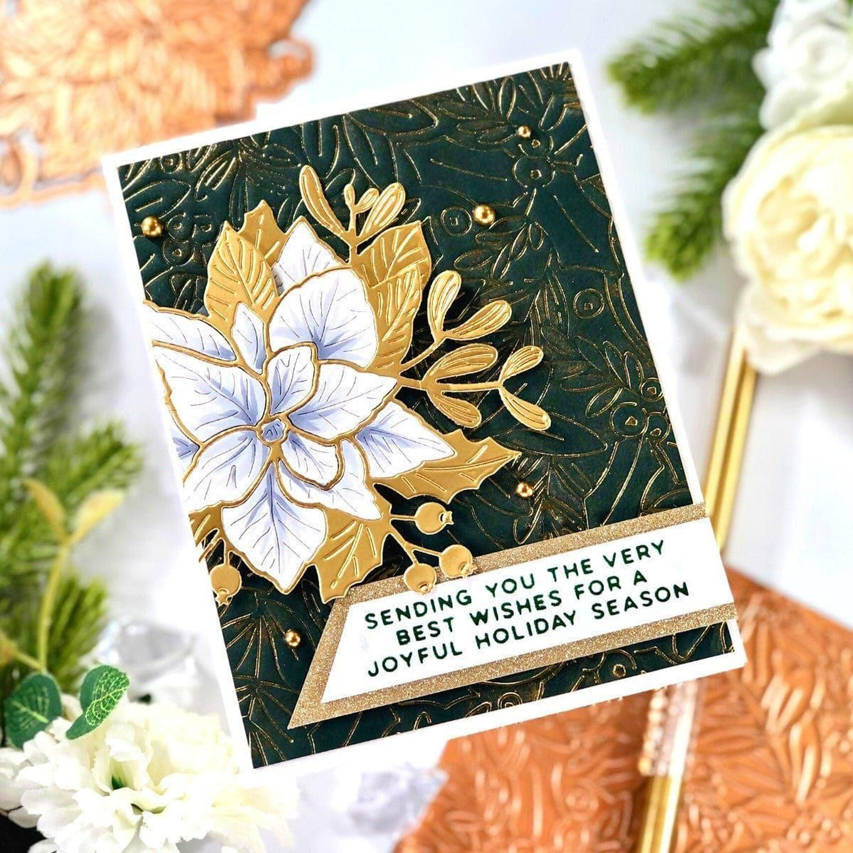 Holly & Foliage 3D Embossing Folder from the De-Light-Ful Christmas ...