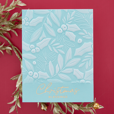 Holly & Foliage 3D Embossing Folder from the De-Light-Ful Christmas ...
