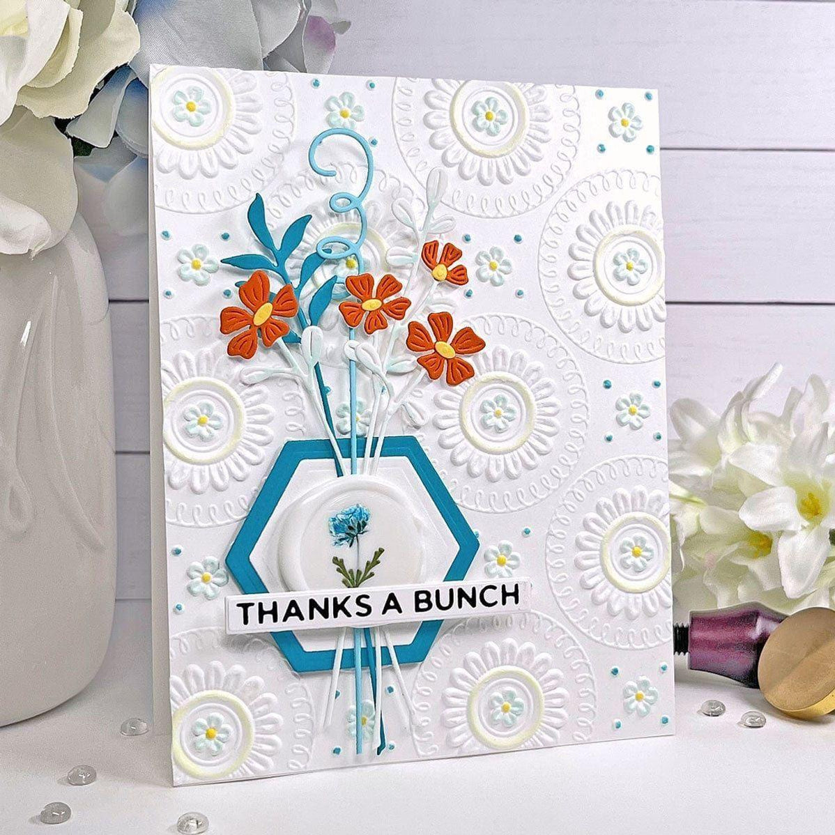Mandala Blooms 3D Embossing Folder from the Sealed for Summer Collecti ...