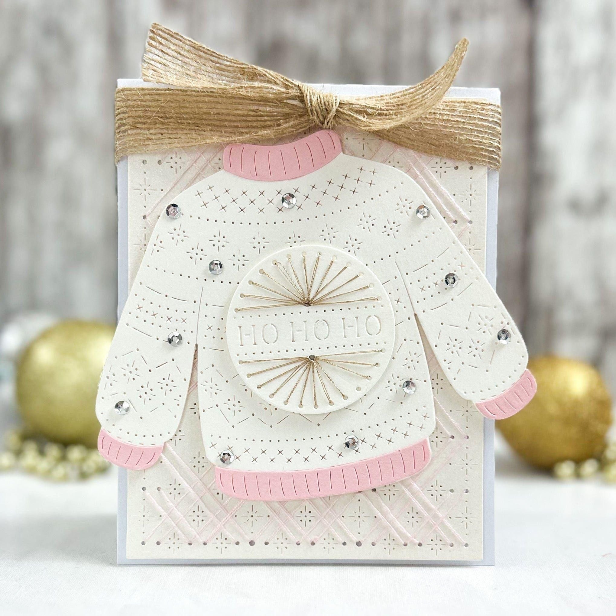 Stitched Christmas Sweater Etched Dies from the Christmas Collection ...