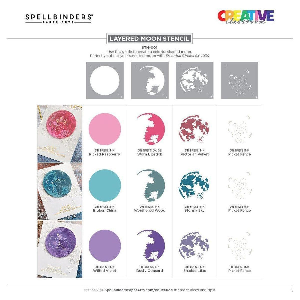 Layered Full Moon Stencil from Celestial Zodiacs Collection ...