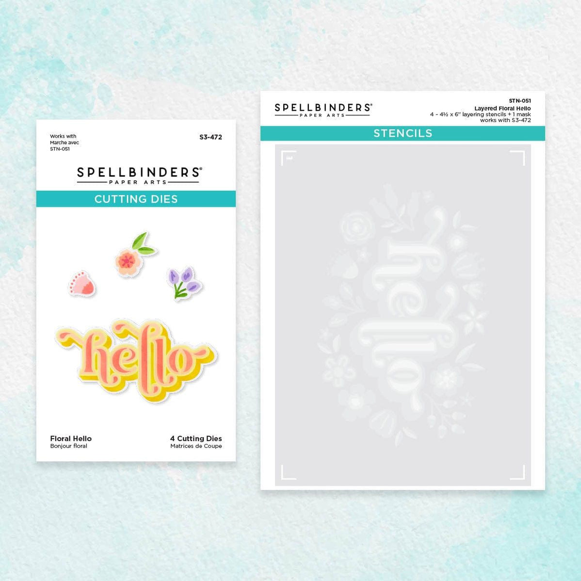 Floral Hello Stencil and Die Set | Spellbinders - Spellbinders Paper Arts