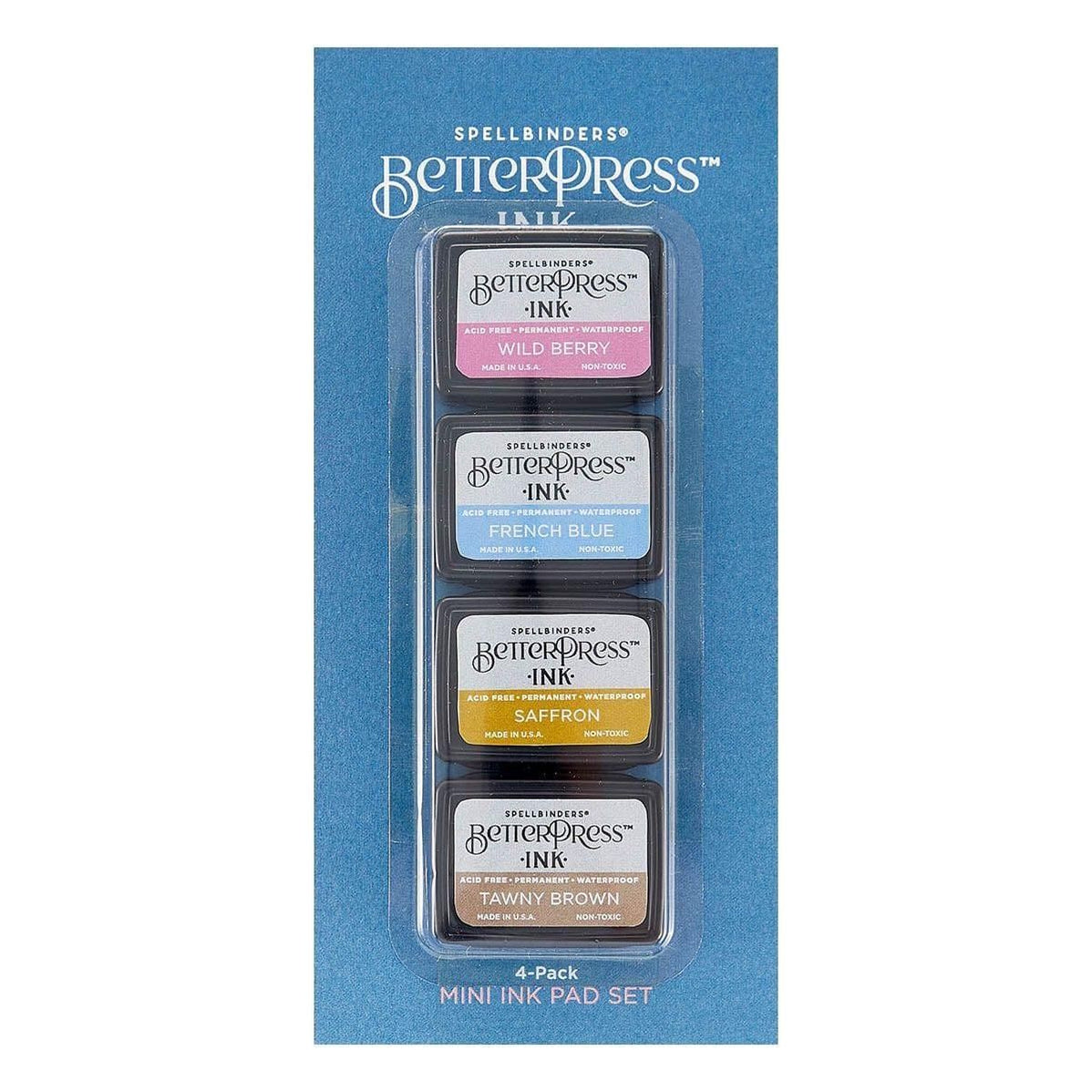 Nature Tones BetterPress Ink Mini Set - 4 Pack | Spellbinders ...