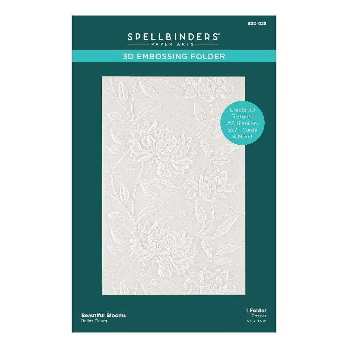Beautiful Blooms 3D Embossing Folder - Spellbinders Paper Arts