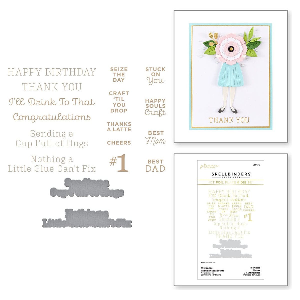 Glimmer Hot Foil Plates & Die Sets | Spellbinders Paper Arts ...