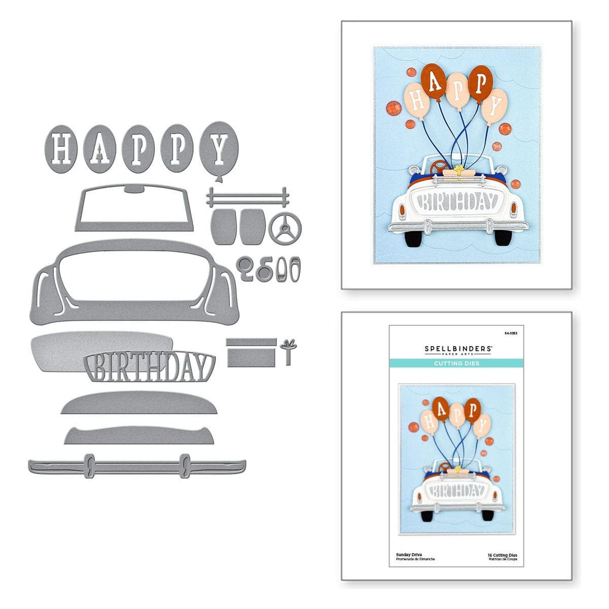 Shapeabilities Sunday Drive Etched Dies - Spellbinders Paper Arts