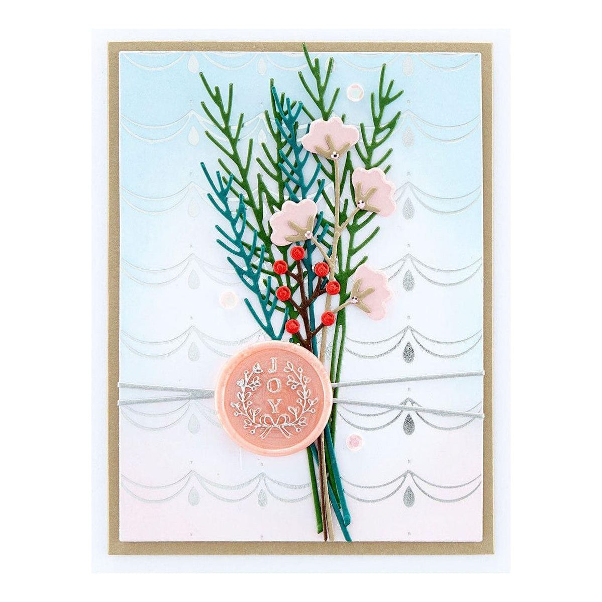 Sealed Botanical Sprigs Etched Dies from Sealed for the Holidays Colle ...