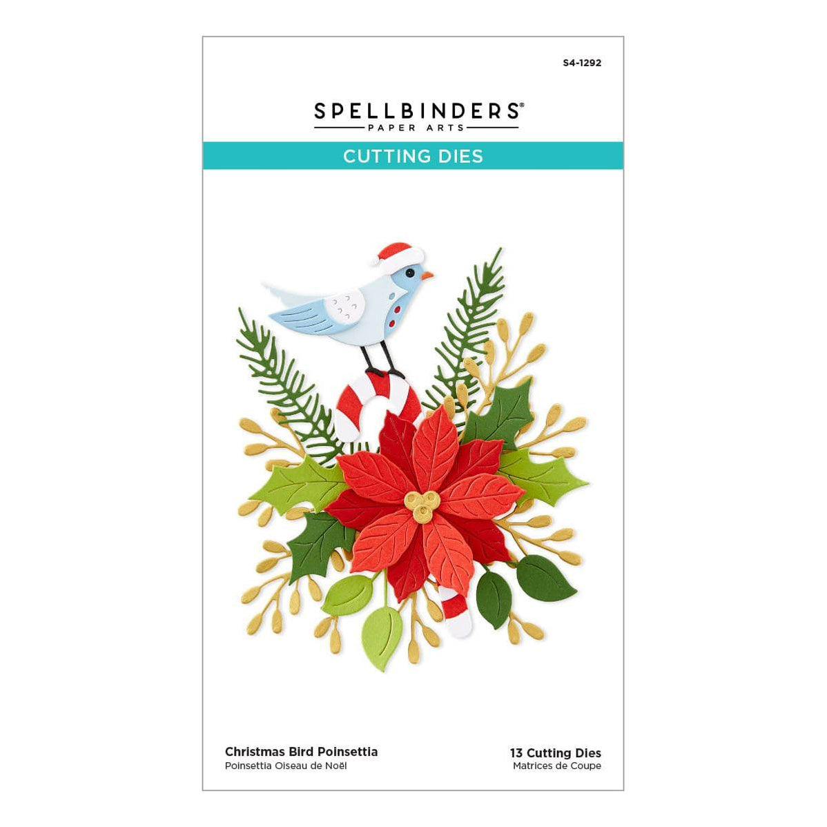 Christmas Bird Poinsettia Etched Dies from the Classic Christmas ...