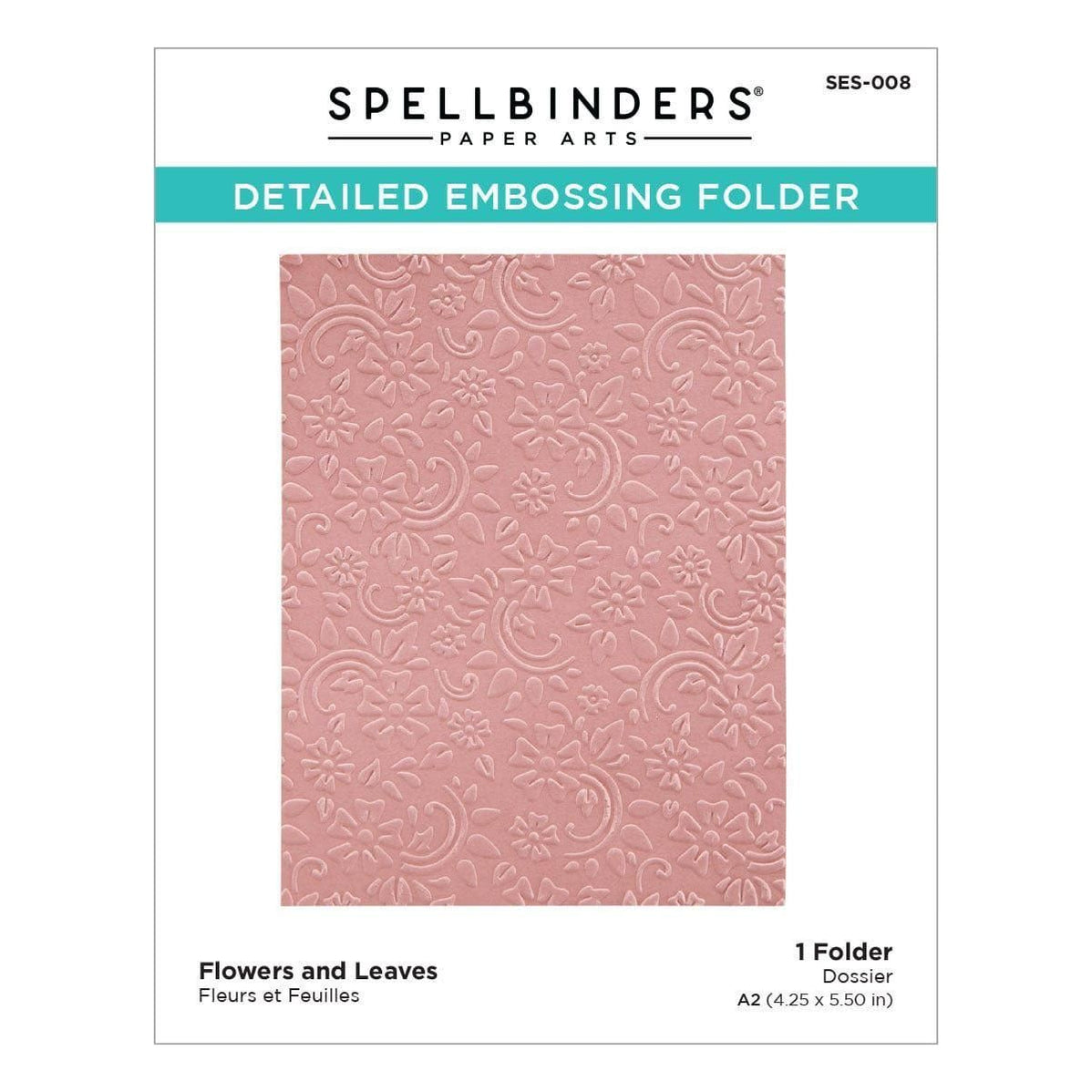 SES-008 Em-bossing Fold'ers Flowers & Leaves - Spellbinders Paper Arts
