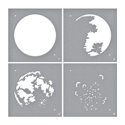 Layered Full Moon Stencil from Celestial Zodiacs Collection ...