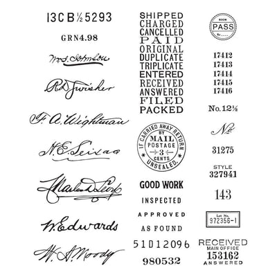 Sign Here Stamp Set from Flea Market Finds Collection Clear Stamps ...